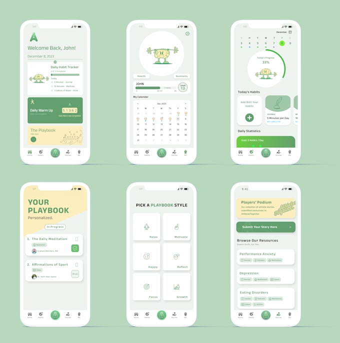 Create mobile app designs ui ux in figma by Johnarmistead | Fiverr