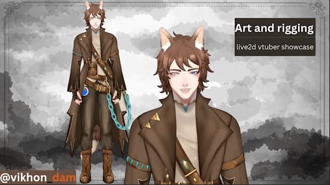 Draw and rig 2d vtuber model in high quality live2d and rigging by ...