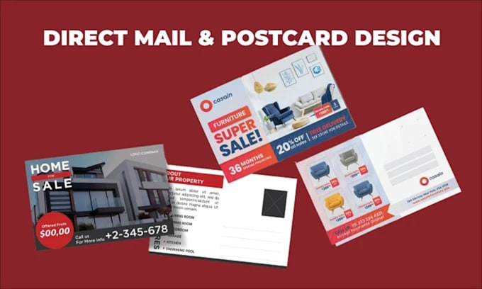 Create a modern direct mail and postcard design by Cre8tivefusion | Fiverr