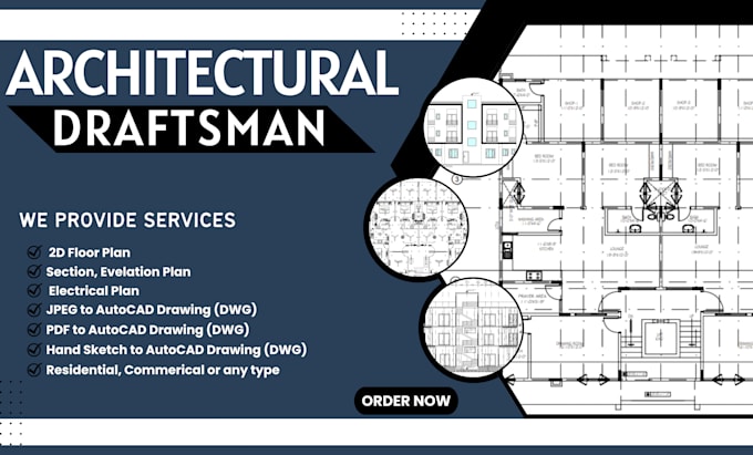 Be your architect draftsman for 2d floor plans and house plans in ...