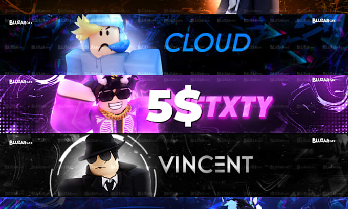 Make You A Simple Roblox Gfx Youtube Banner By Bluzare Fiverr