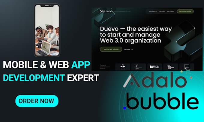 Build a custom no code app with adalo and bubble by Praisejoshua458 | Fiverr