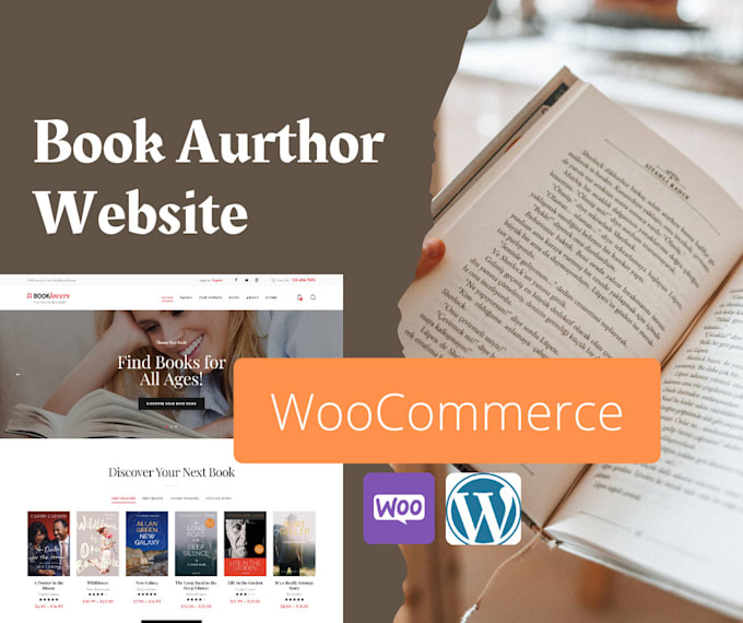 Design book author, book store website by Nimramehmood25 | Fiverr
