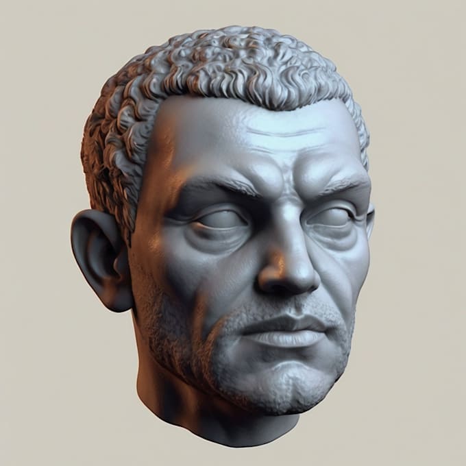 Sculpt 3d head bust, realistic face, 3d printing, 3d bust model for 3d ...