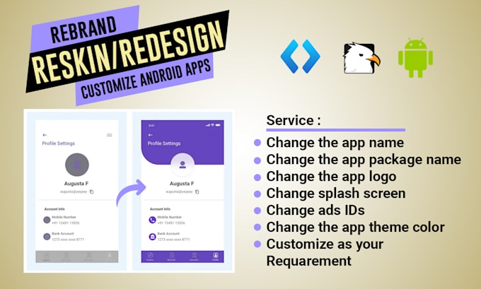Customize Rebrand Or Reskin Android App In 24h Also Do Your Android Bug Fixing By Imran014502
