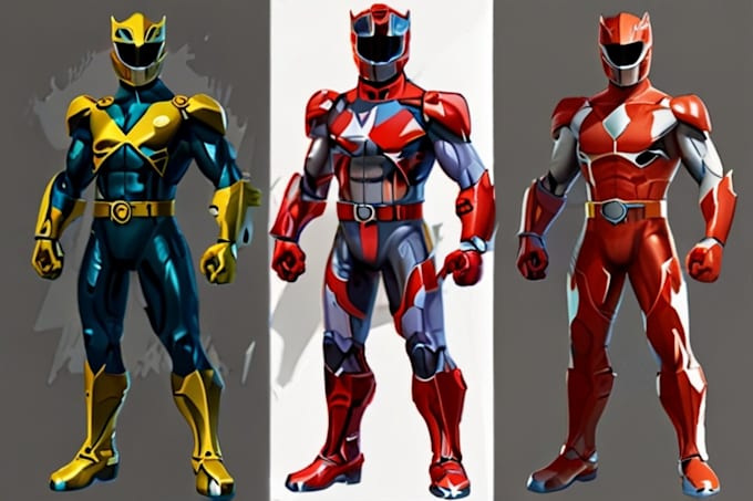Draw power rangers design or super hero design by Ceraorce | Fiverr