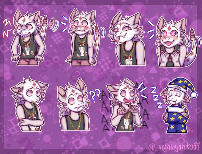 Draw stickers of your furry character by Harleylarsson | Fiverr
