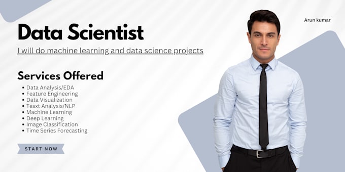 Do machine learning and data science projects by Arun0kumar | Fiverr