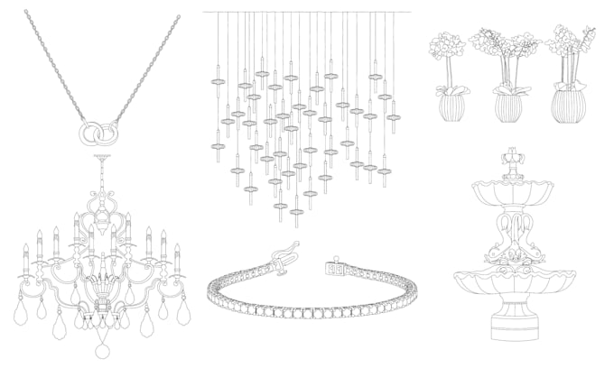 Draw any object outline illustration from photo by Arnabbasak582 | Fiverr