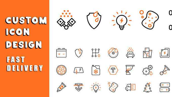 Create unique custom vector icons by Manikhalid | Fiverr