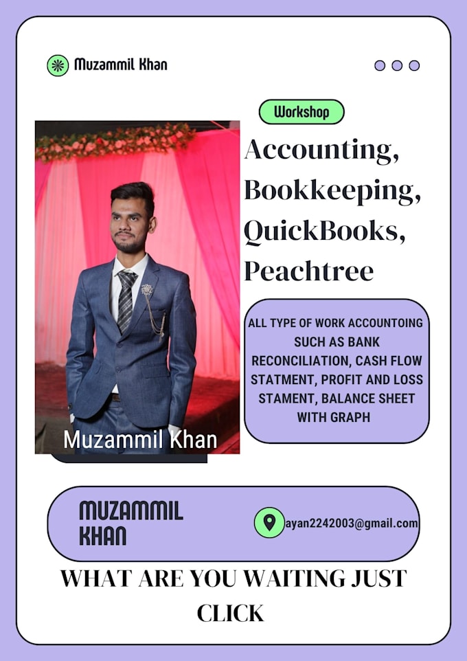 Do accounting and bookkeeping in quickbooks and peachtree by Muzammil22khan | Fiverr