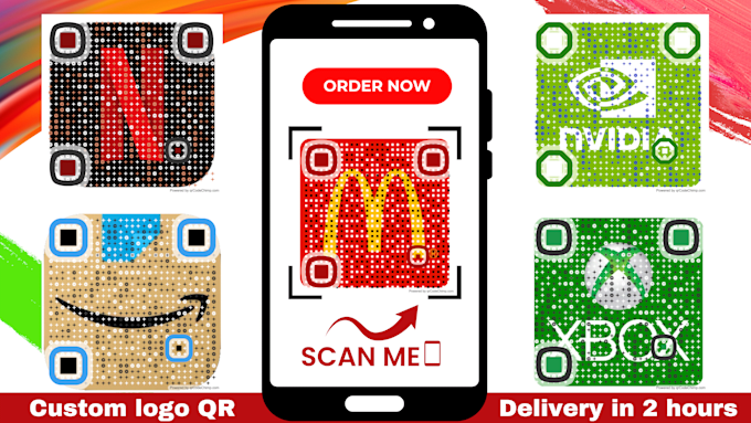 Create custom logo qr code design for you by Aadhya_verma | Fiverr