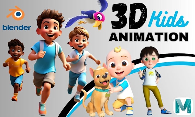Create cocomelon like 3d kids animation video, 4k quality nursery ...