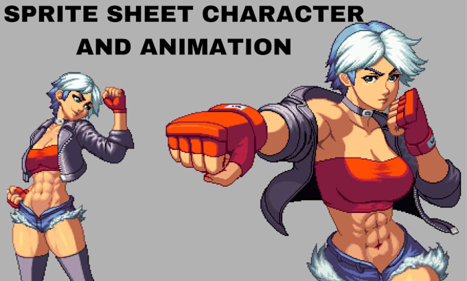 Draw 2d Sprite Sheet Character Pixelart Game Spirit Sheet Animations By Hoodcollin Fiverr