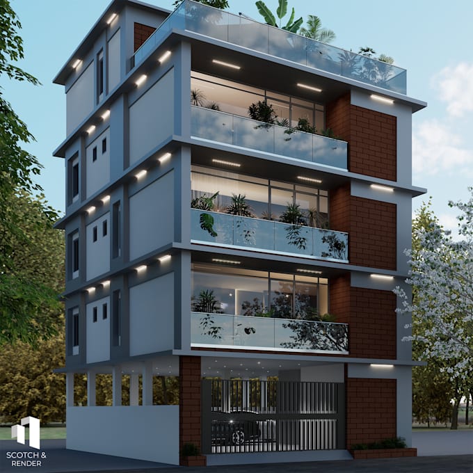 Do architectural modelling and rendering, exterior render, walkthrough ...