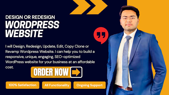 Design, redesign, build, rebuild, clone, edit, fix or revamp wordpress website by ...