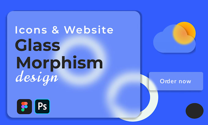 Do glass morphism icon, website and app design by Irajnoor | Fiverr