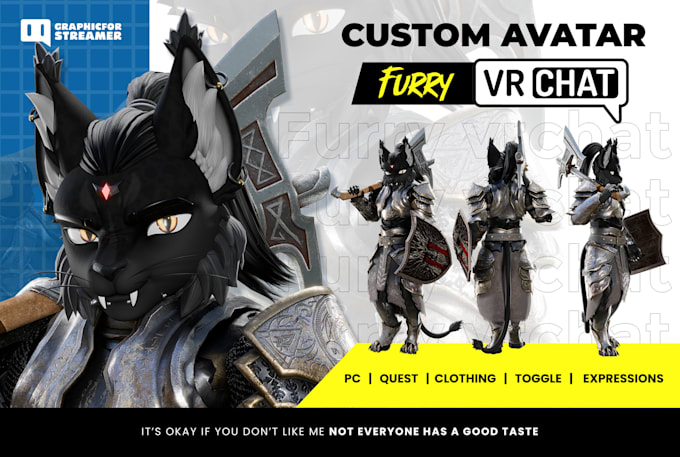 Create a custom furry vrchat avatar or 3d vtuber for quest and pc by ...