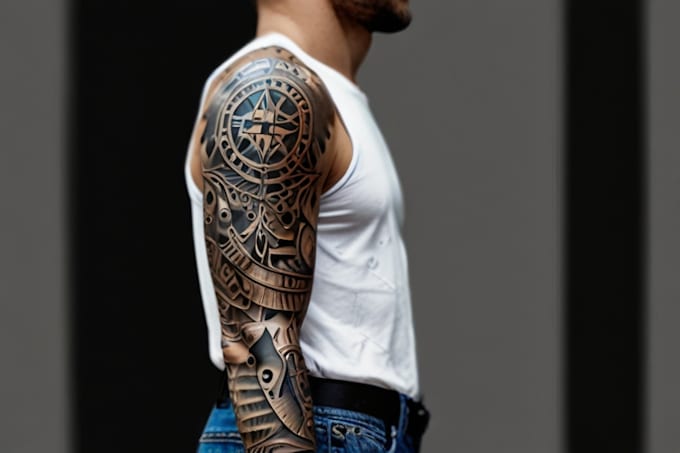 Create custom tattoo design, tattoo sleeve by Rajaneerry | Fiverr