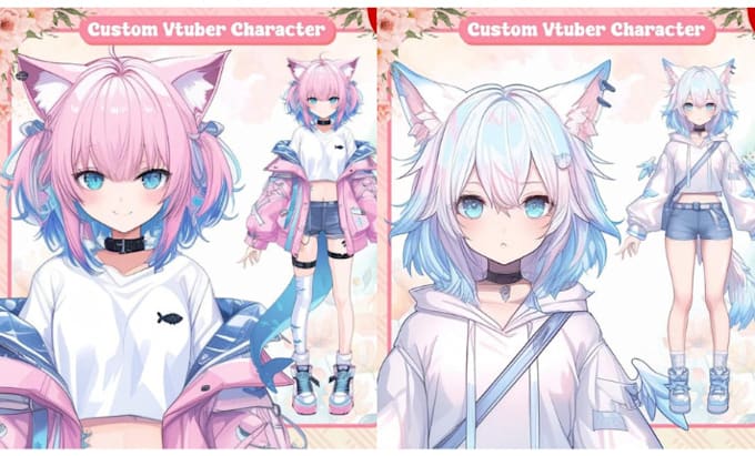 Design vtuber model, 2d vtuber model, character design ready to rig ...