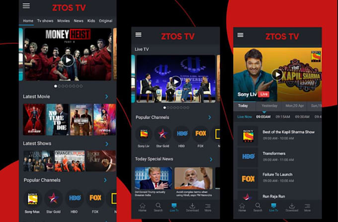Build iptv app, vod app, ott platform, live streaming app with control ...