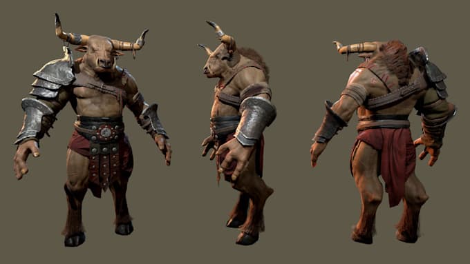Centaur character, non humanoid creature character,3d game character ...
