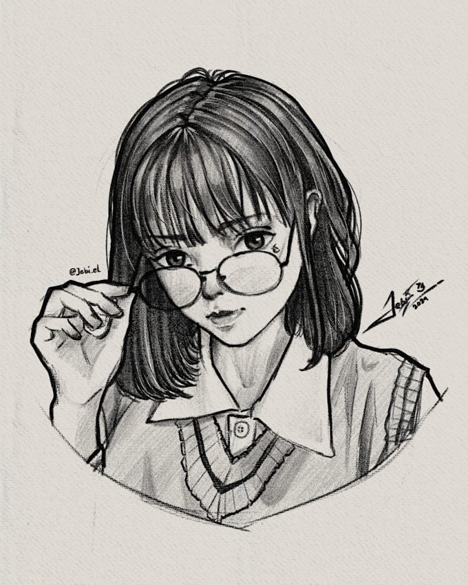 Draw your essence in a breathtaking portrait sketch by Jebiel6 | Fiverr