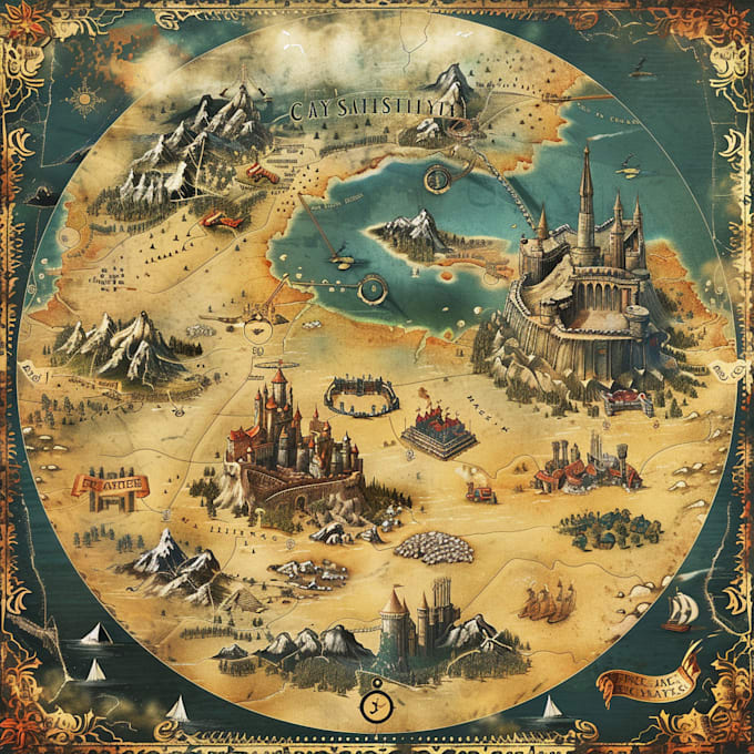 Draw your fantasy map by Depseam | Fiverr