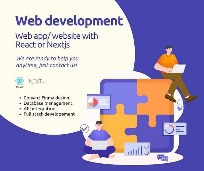 Develop interactive website or web apps in react js or next js by ...