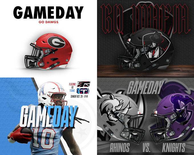 Create a game day poster for your team by Oakland_design | Fiverr