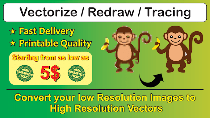 Do vector tracing, redraw, convert low res image to high res vectors ...