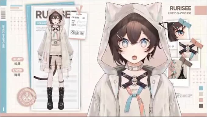 Draw and rig 2d vtuber model, live2d model, anime character, vrc avatar ...