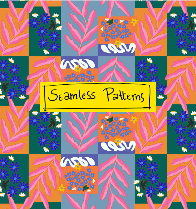 Design seamless running repeat pattern by Iqraaasaeed | Fiverr