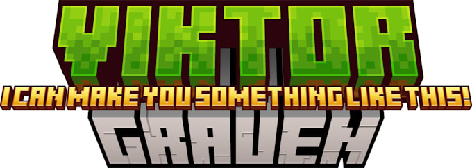 Make you a professionally rendered minecraft text logo by Moro32 | Fiverr
