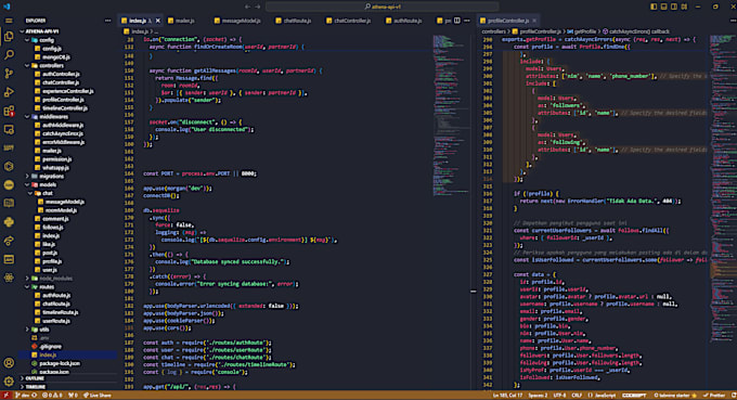 Do build restfull api backend using node js express js