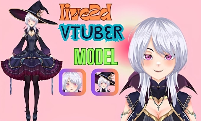 Design live2d vtuber model streaming anime avatar vtuber studio ...