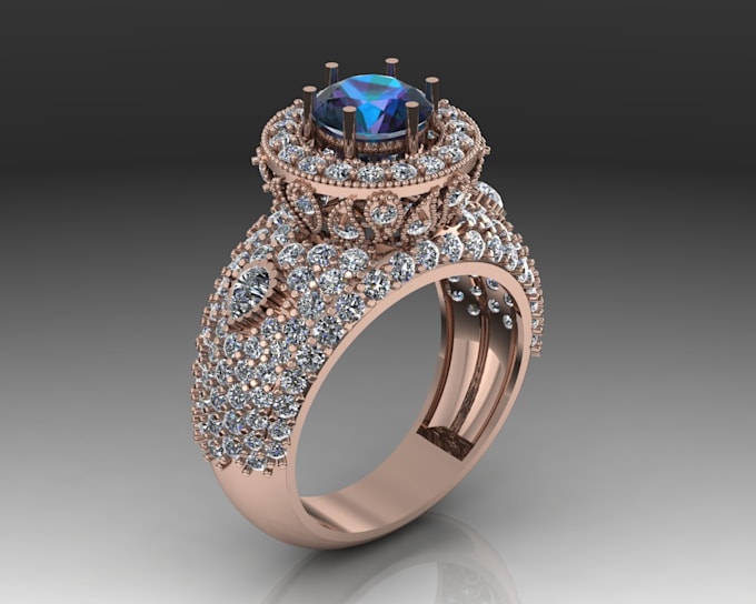 Create stunning custom jewelry design and 3d cad models by Jazibfaisal ...