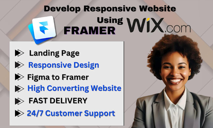 Build framer responsive website figma to framer, wix website framer landing page by Griffin ...