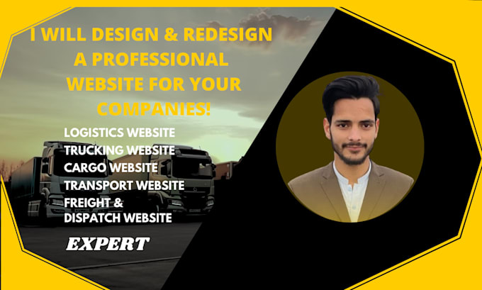 Design logistics website design trucking website design cargo website ...