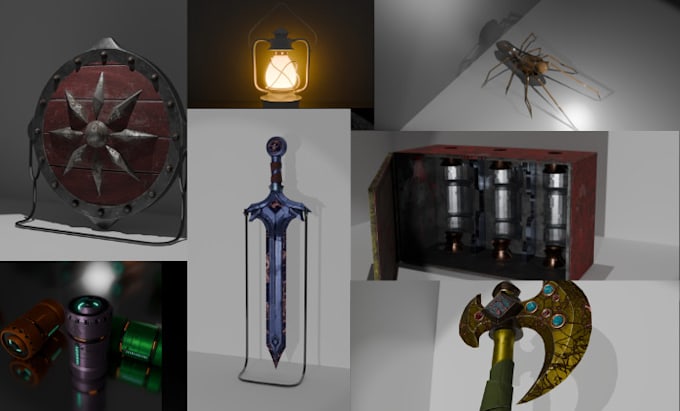 Sculpt a 3d modeling, 3d texturing, lighting and rendering in blender by Usman33246 | Fiverr