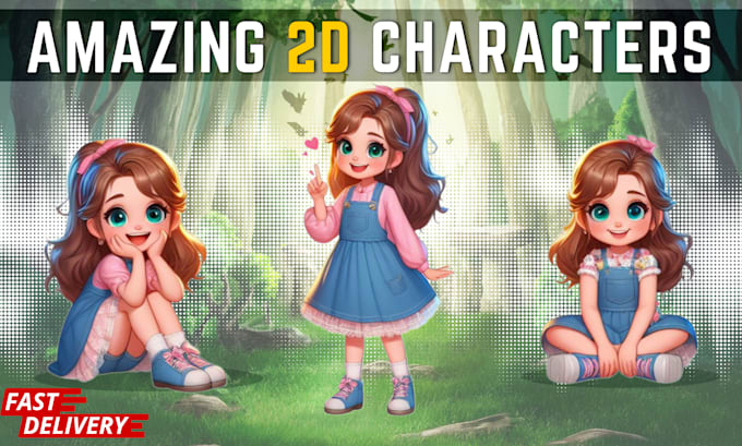 Design 2d cartoon characters using ai by Amiragrafix | Fiverr