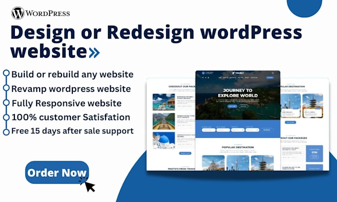 Build or rebuild wordpress website, revamp wordpress website, redesign website by Alisha3366 ...