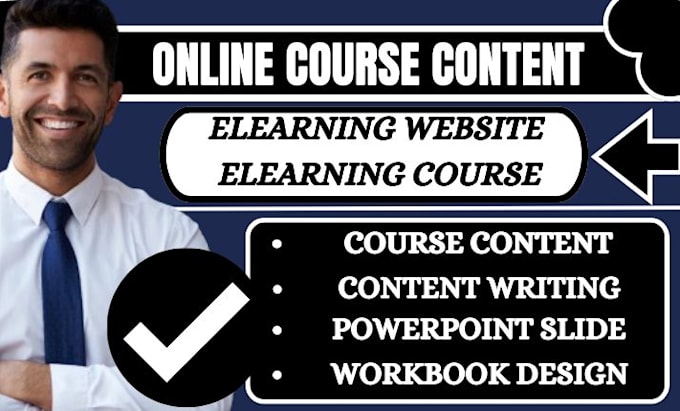 Create online course content, course creation, elearning website on ...