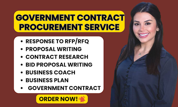 Find gov contract, rfp, write detailed proposal response to rfp, business plan by Charlecoleman ...