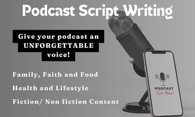 Write seo fiction non fiction lifestyle scripts for podcasts by ...