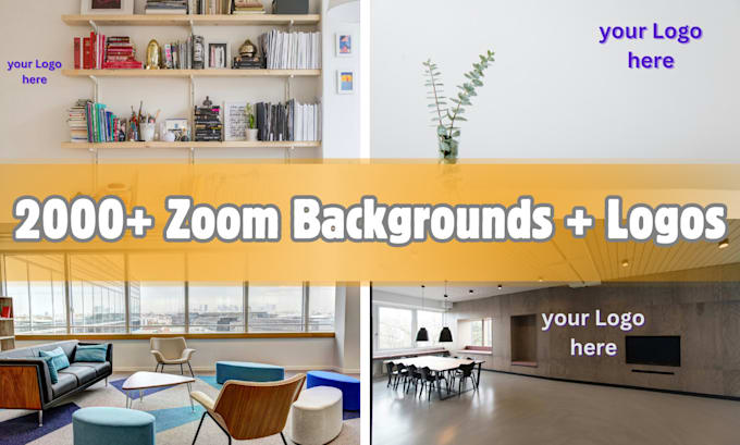 Create zoom virtual ,google meet background with 3d logo by Shahid_edu ...