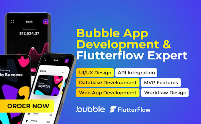Be your bubble io developer mvp bubble app bubble website flutterflow developer by ...