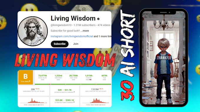 Create living wisdom ai short stories that have lessons by Zikoziko830 ...