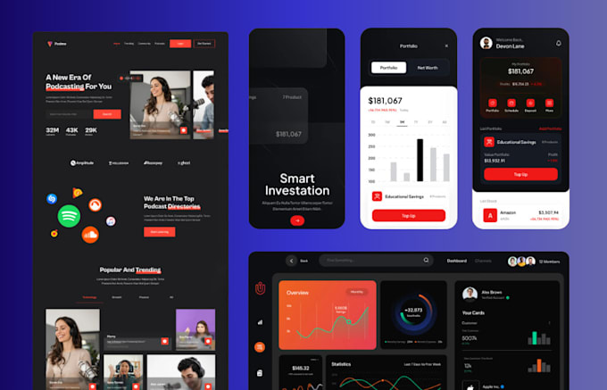Do ui ux design, website, dashboard, mobile app ui ux design by Farheenahmad18 | Fiverr