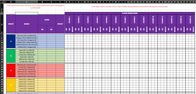 Create custom excel sheets for sweepstakes etc tailored to your needs by Seanclark124 | Fiverr